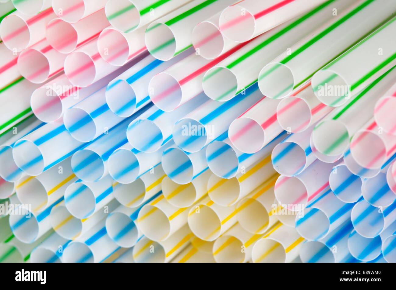 A lot of plastic colourful drinking straws Stock Photo - Alamy