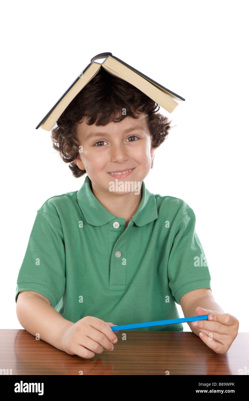 boy learning to read with white bottom Stock Photo - Alamy