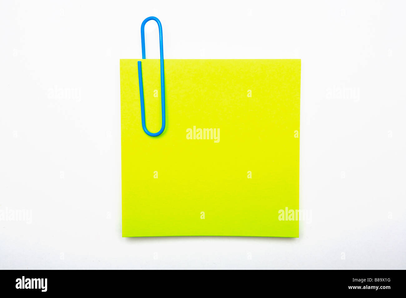 photo of a Post It a over white background Stock Photo - Alamy