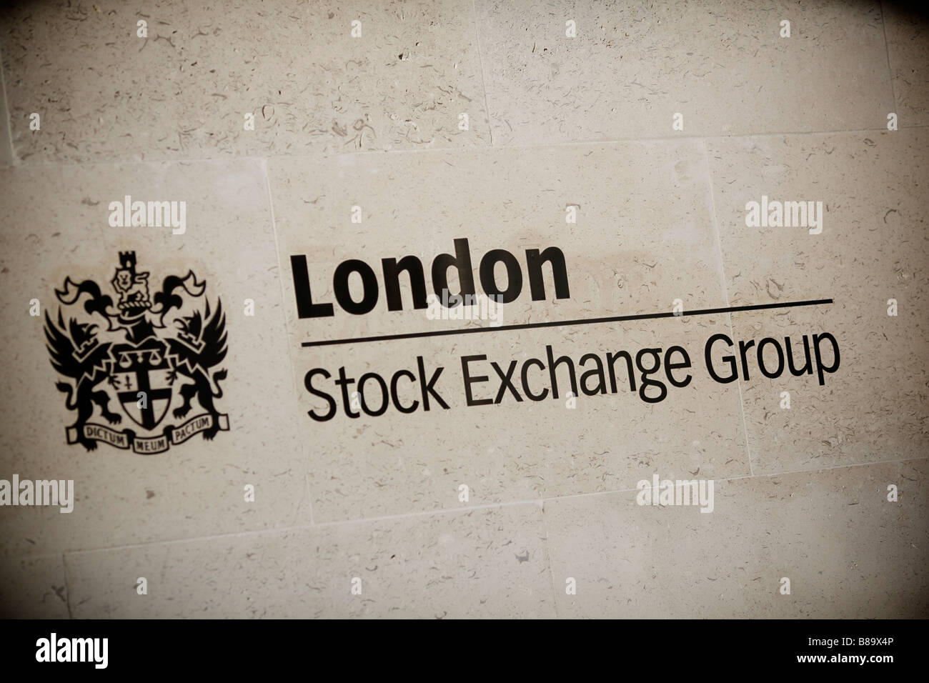 At the london stock exchange in paternoster square hi-res stock ...