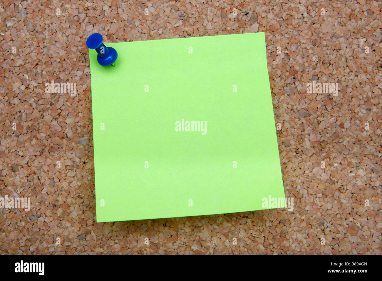 Photo of note posted to a cork board Stock Photo - Alamy
