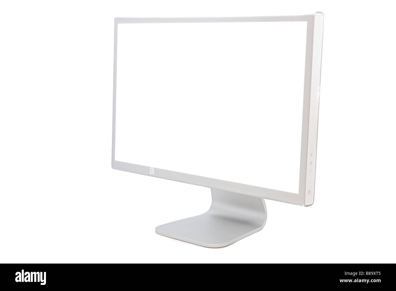 computer monitor in white over a white background Stock Photo - Alamy