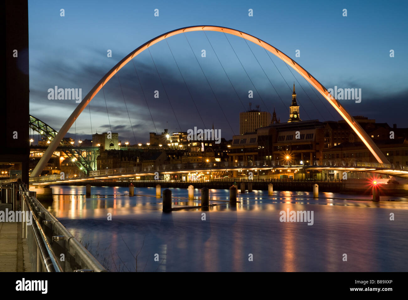The River Tyne at night Stock Photo - Alamy