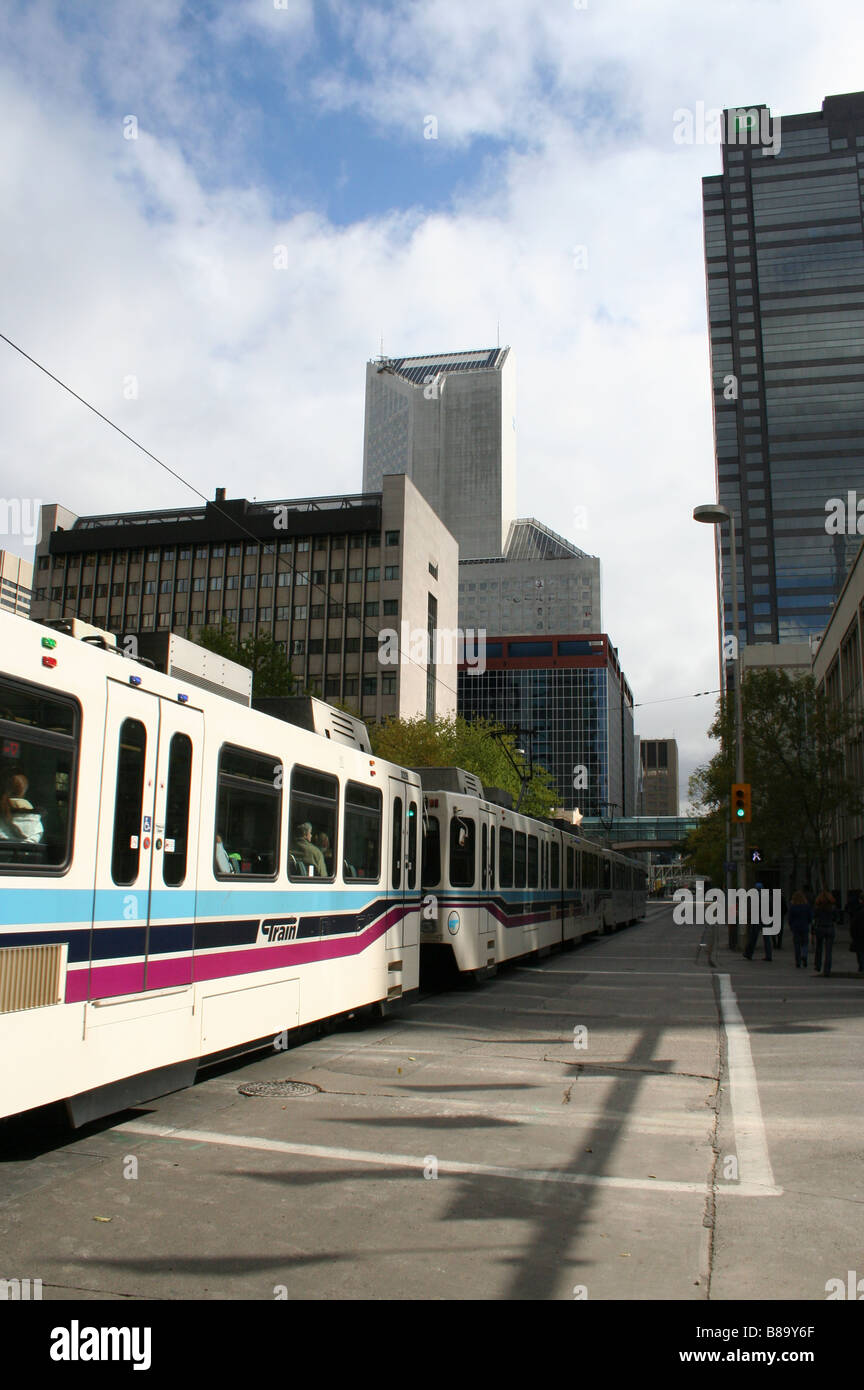 Calgary skyline ctrain hi-res stock photography and images - Alamy