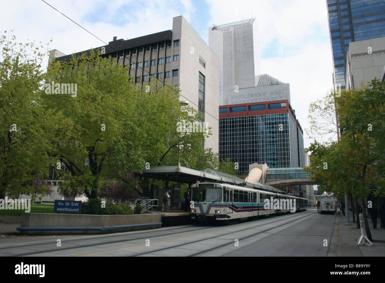 Calgary skyline ctrain hi-res stock photography and images - Alamy