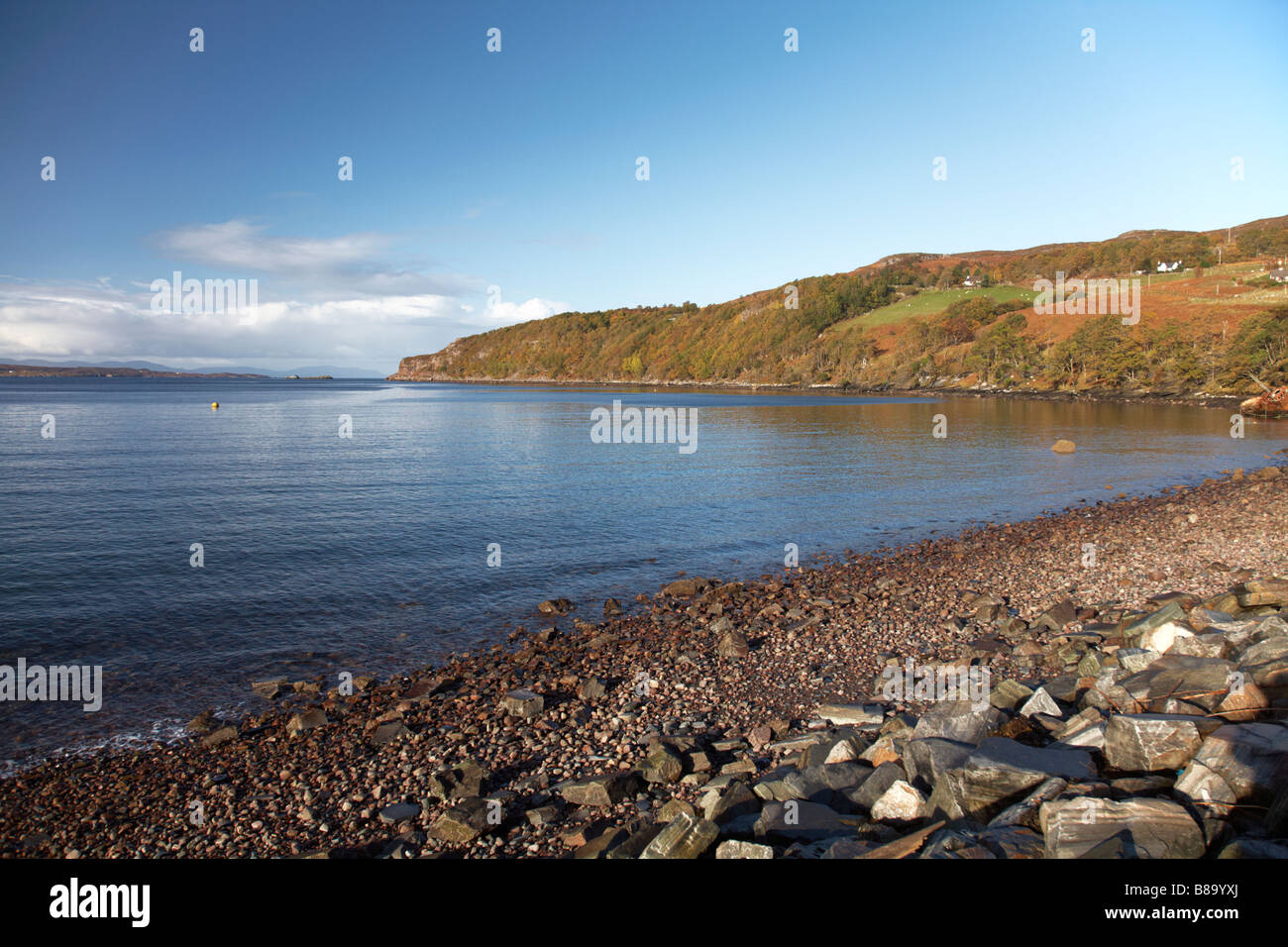 West across Loch Diabaig and Loch Torridon from Lower Diabaig, Wester ...