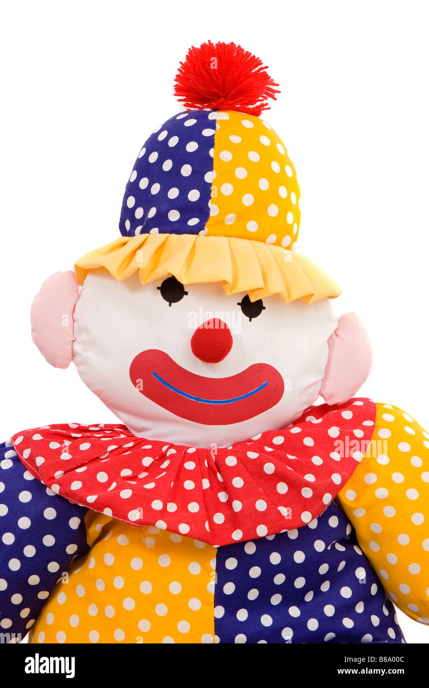 Rag doll clown on a white background Stock Photo - Alamy