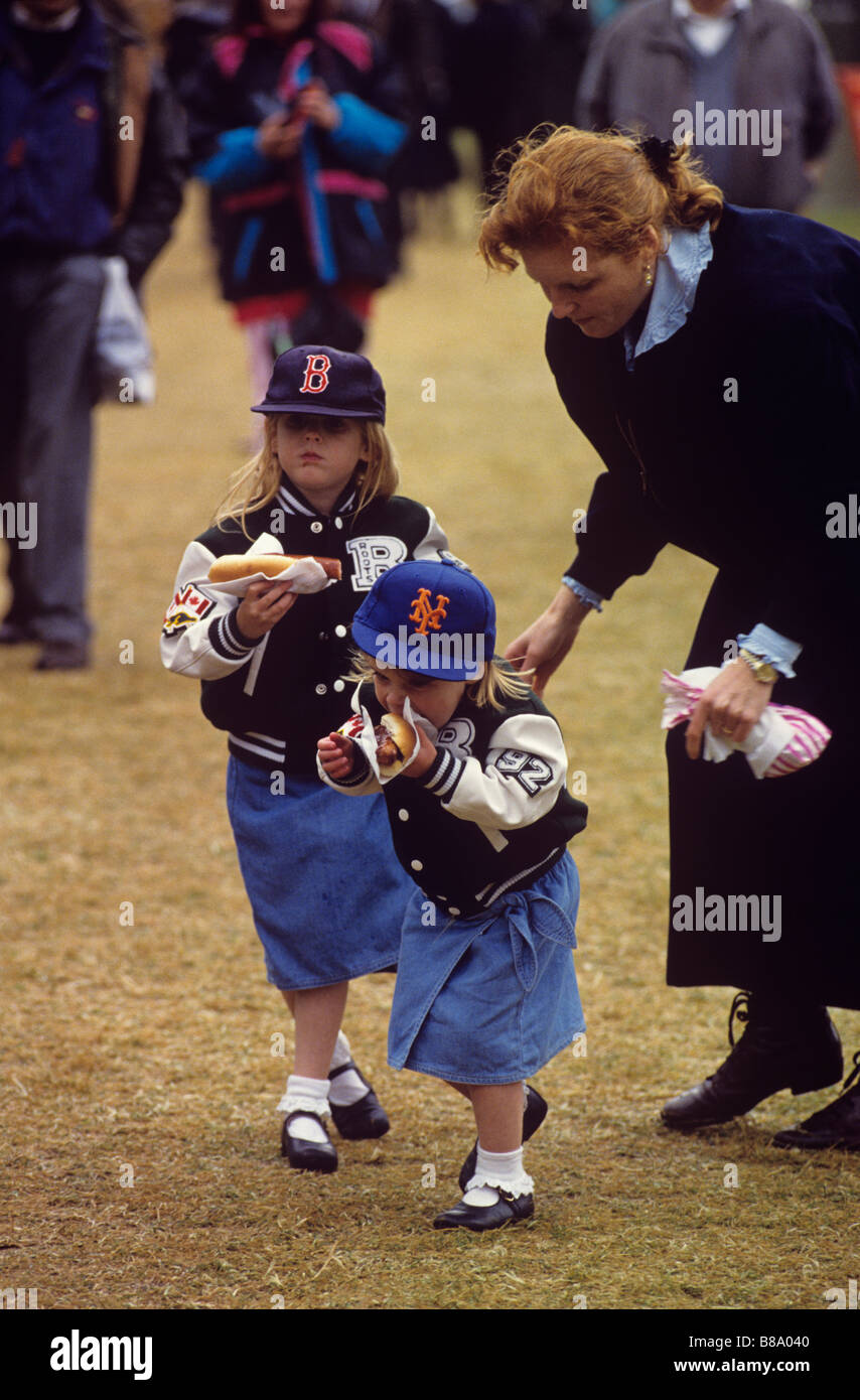 Duchess of York, Princess Beatrice and Princess Eugenie at Royal ...