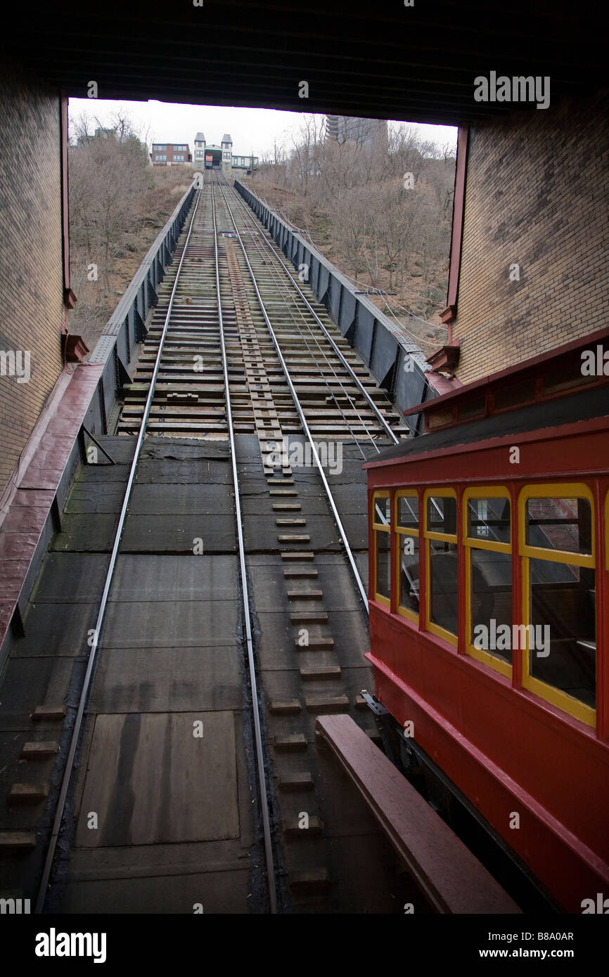 Duquesne Incline cable cars Pittsburgh Stock Photo - Alamy