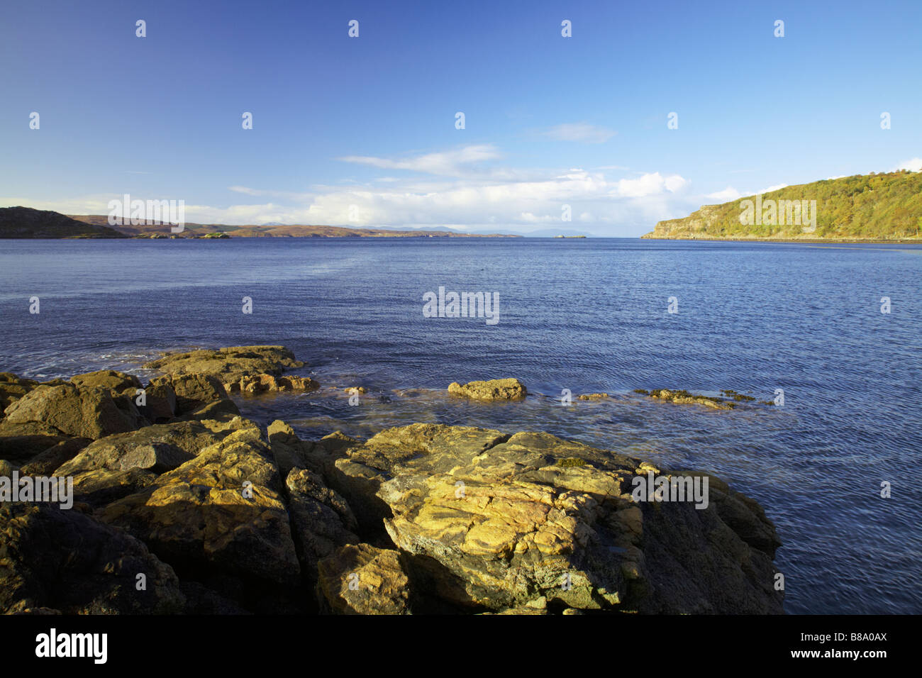 West across Loch Diabaig and Loch Torridon from Lower Diabaig, Wester ...