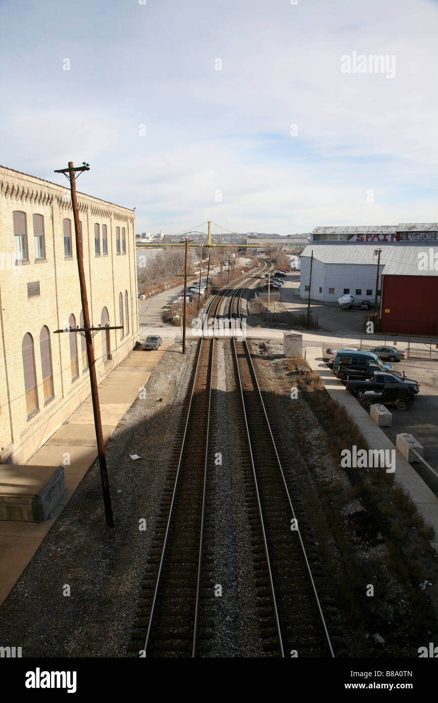 Train line track hi-res stock photography and images - Alamy