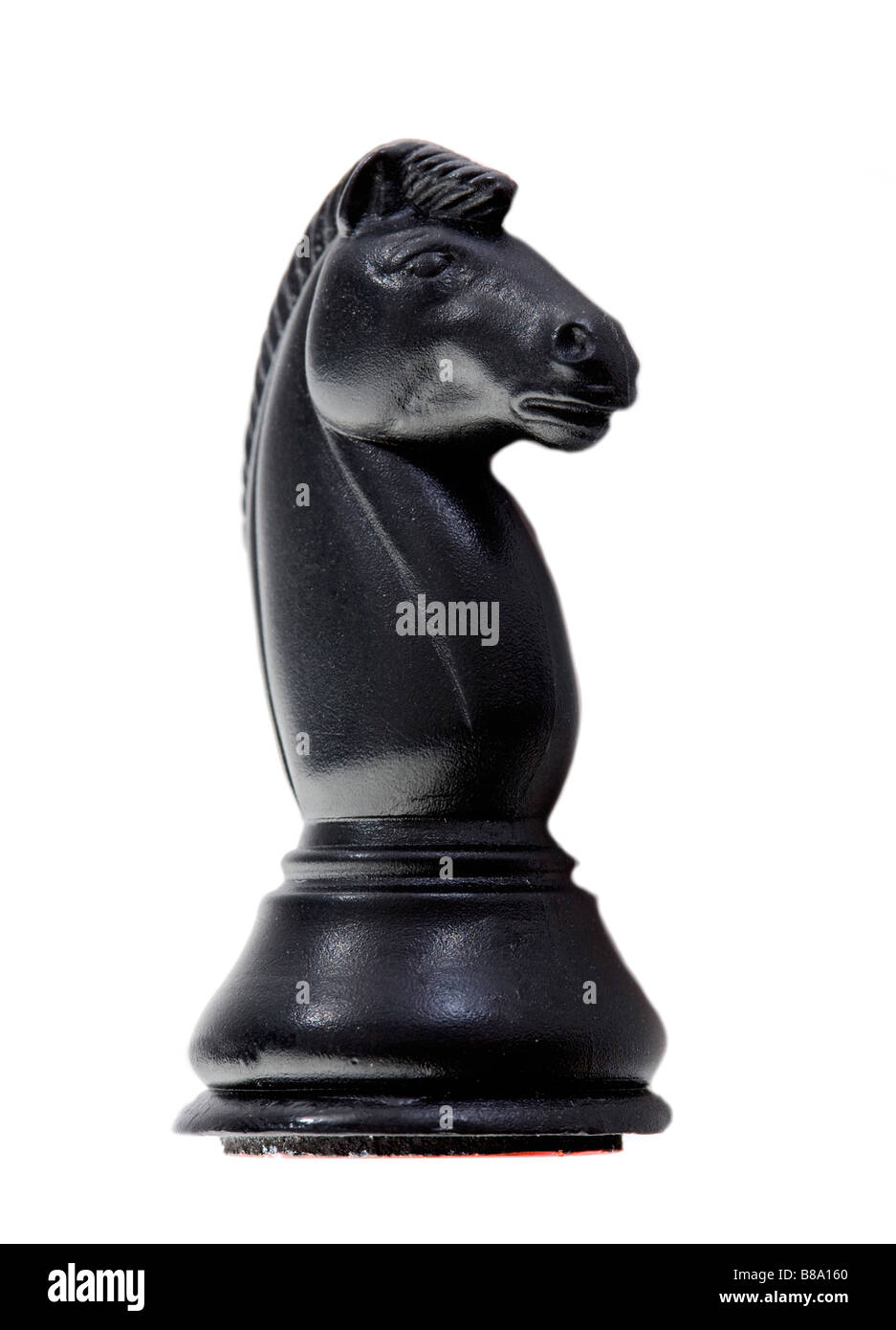 Piece of chess The fallen knight on a white background Stock Photo - Alamy