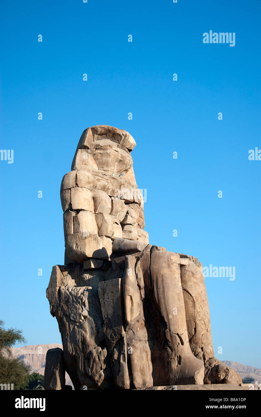 A Colossus of Memnon Luxor Stock Photo - Alamy