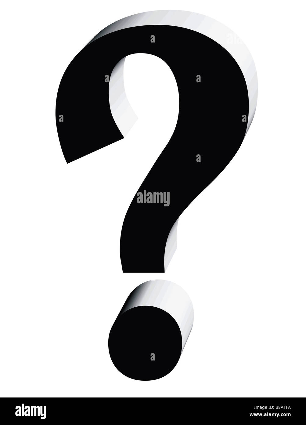 Symbol of interrogation on a over white background Stock Photo - Alamy