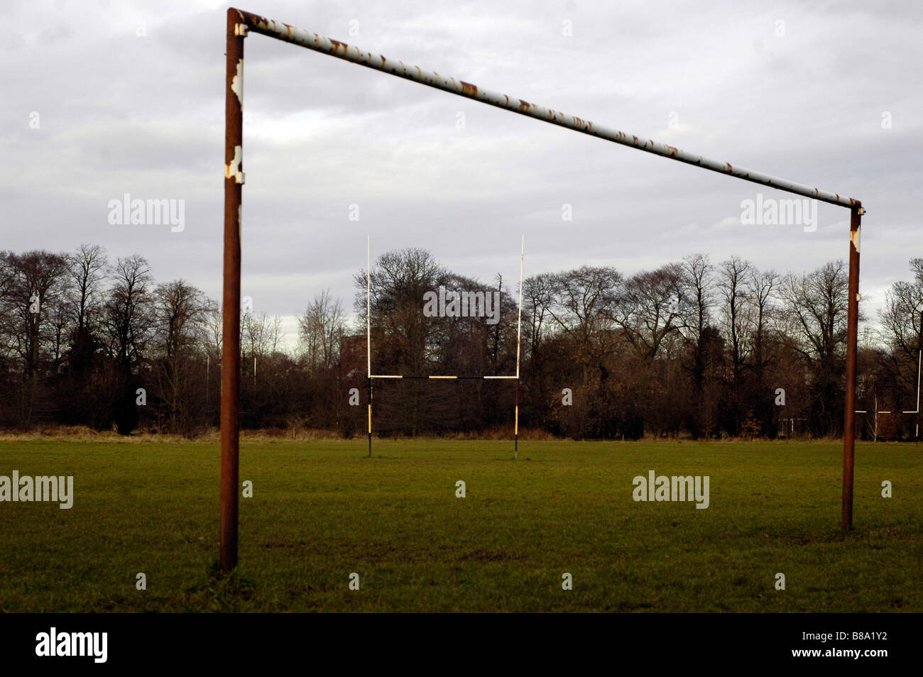 Rusty football goal hi-res stock photography and images - Alamy
