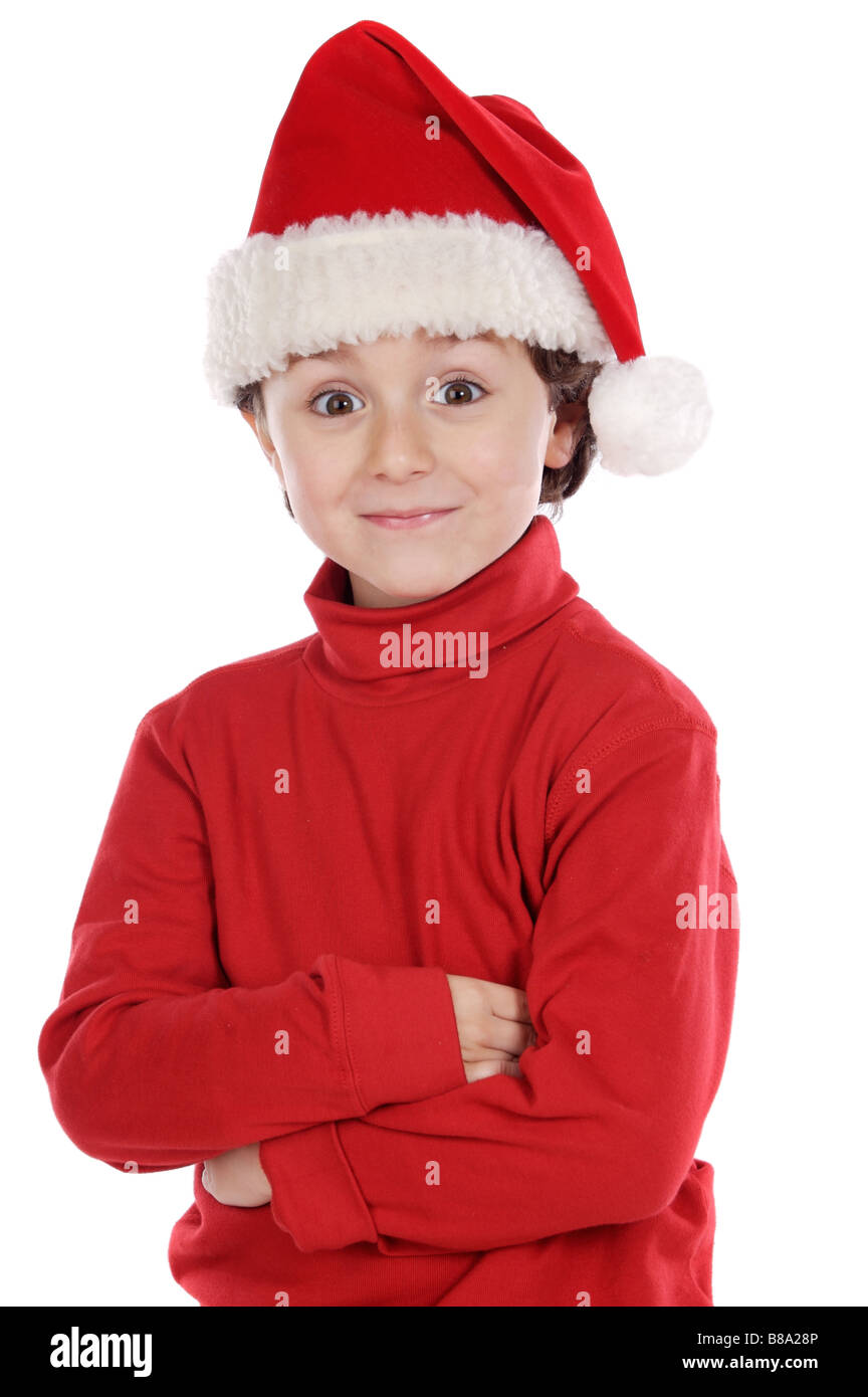 Photo of an adorable boy in christmas Stock Photo - Alamy