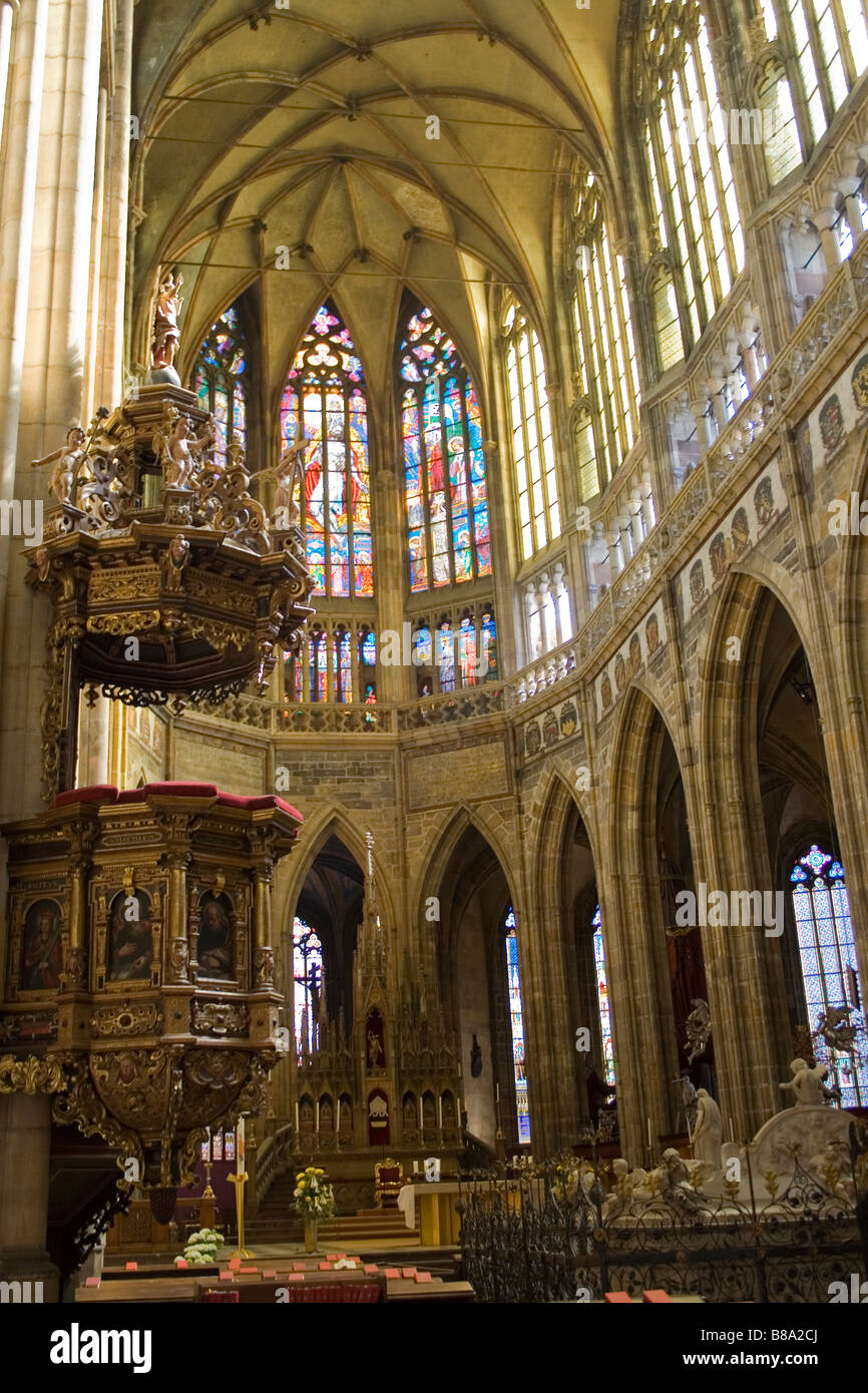Inside Prague Castle (st. Vitus temple) Czech beautiful european city ...