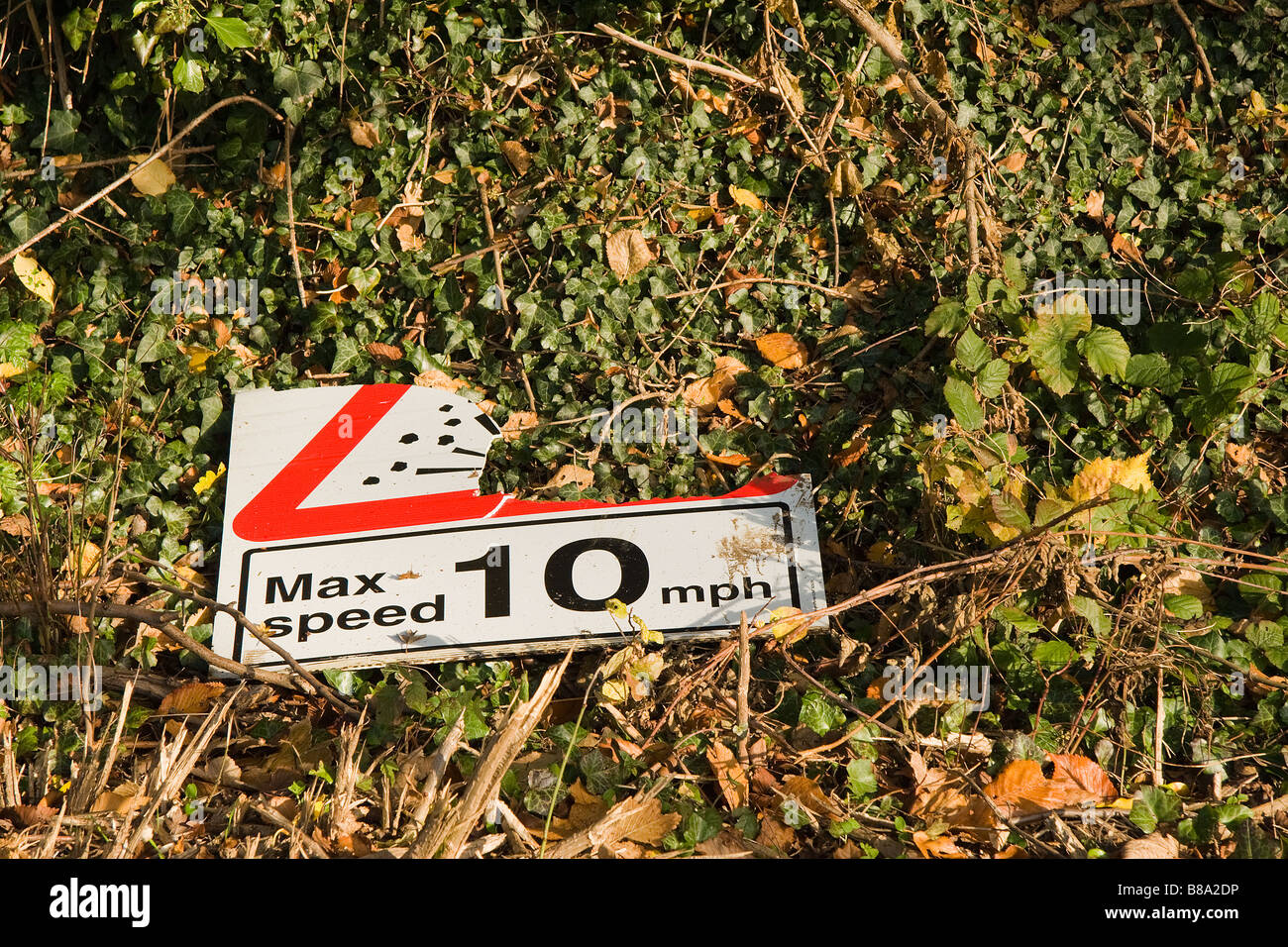 Broken road sign hi-res stock photography and images - Alamy