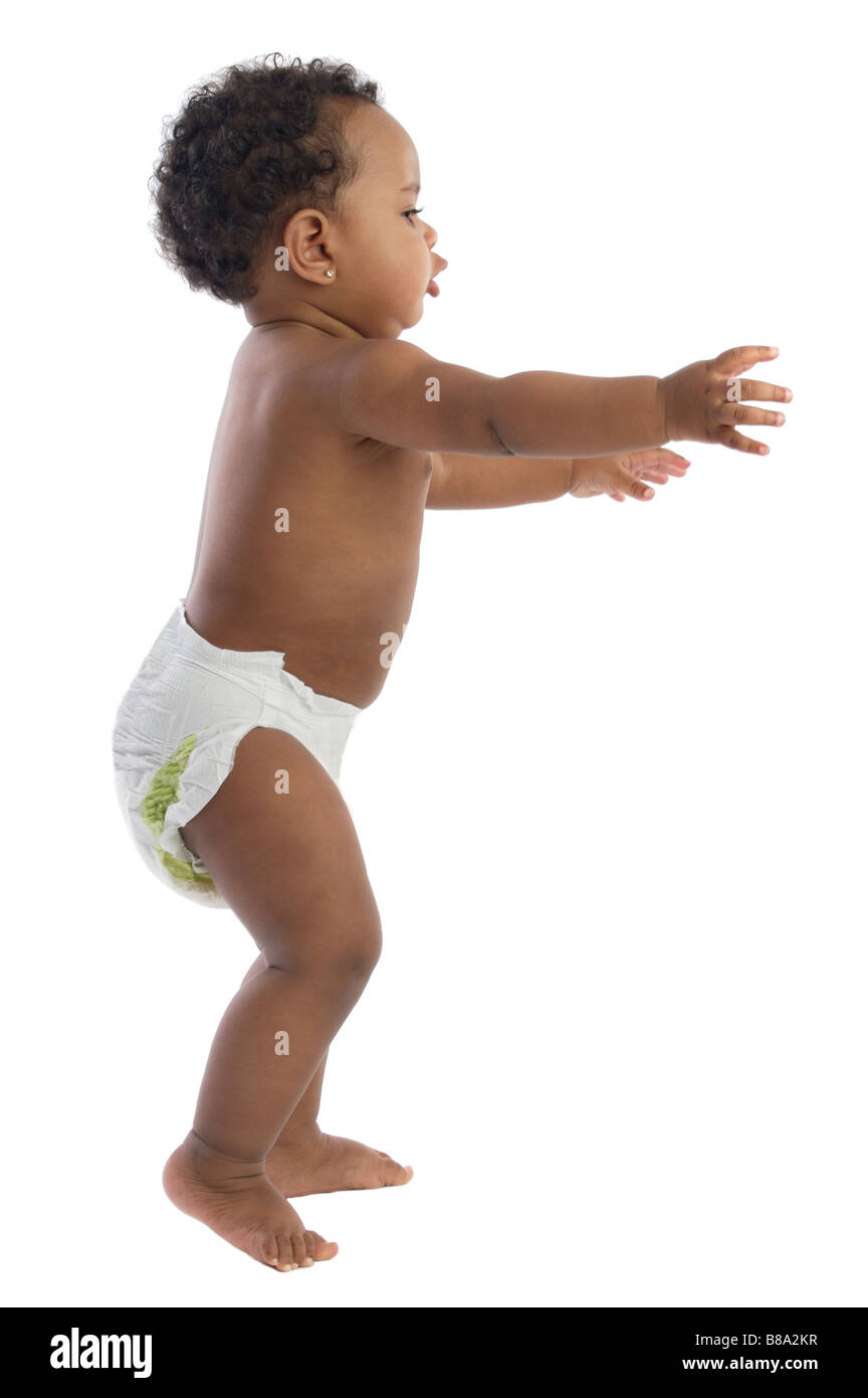 African American Toddler Walking