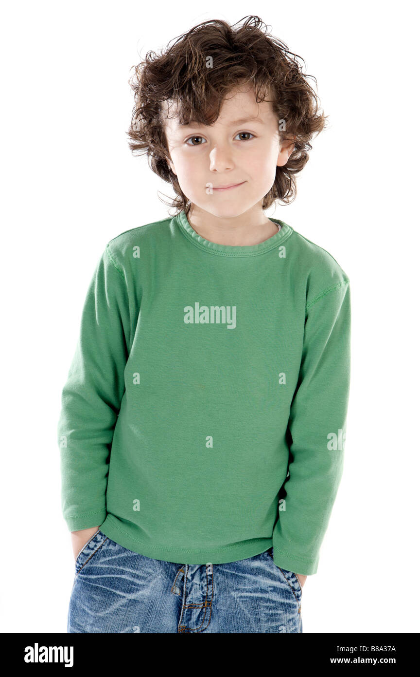 Portrait of a handsome boy a over white background Stock Photo - Alamy