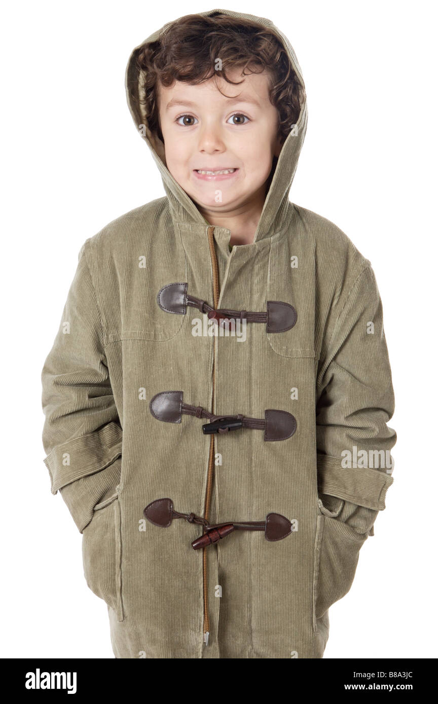 photo of a congealed adorable boy a over white background Stock Photo ...
