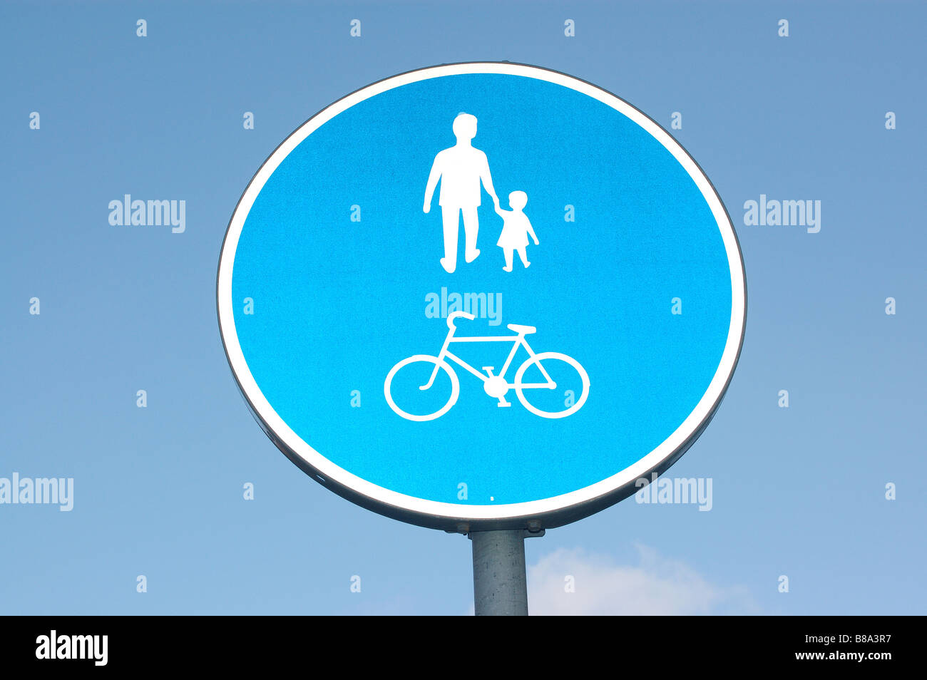 Blue Sign With Cycle High Resolution Stock Photography and Images - Alamy