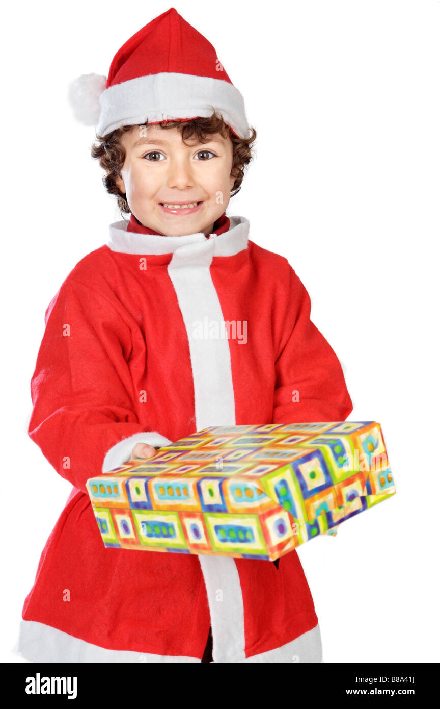 Photo of an adorable boy in christmas Stock Photo - Alamy