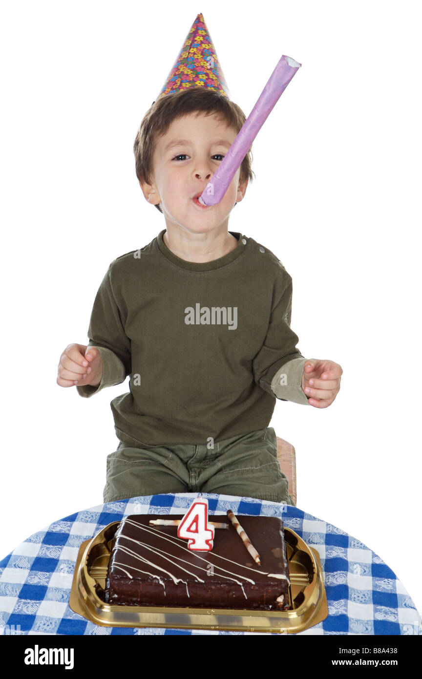 photo of an adorable kid celebrating his birthday Stock Photo - Alamy