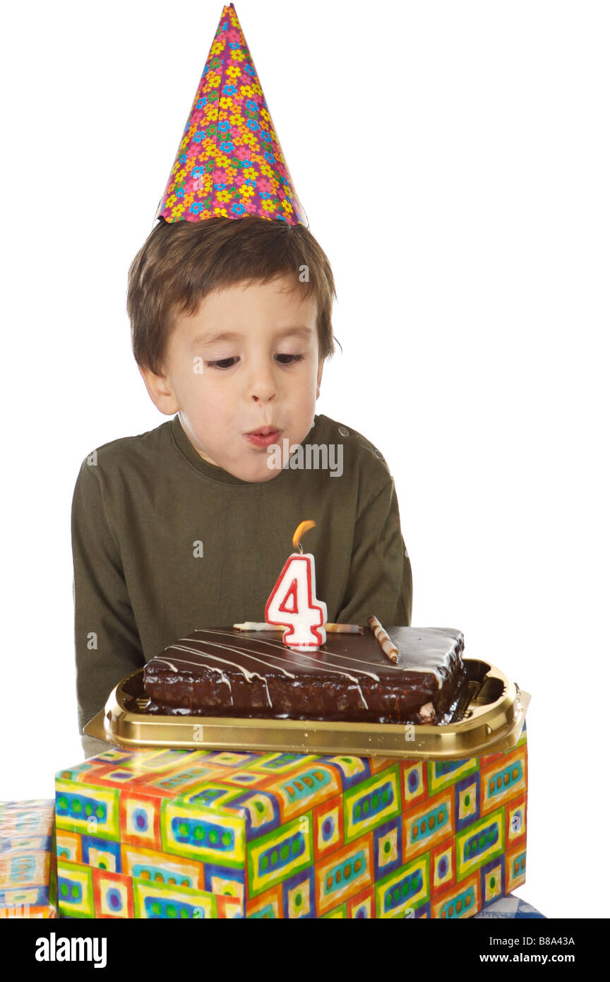 photo of an adorable kid celebrating his birthday Stock Photo - Alamy
