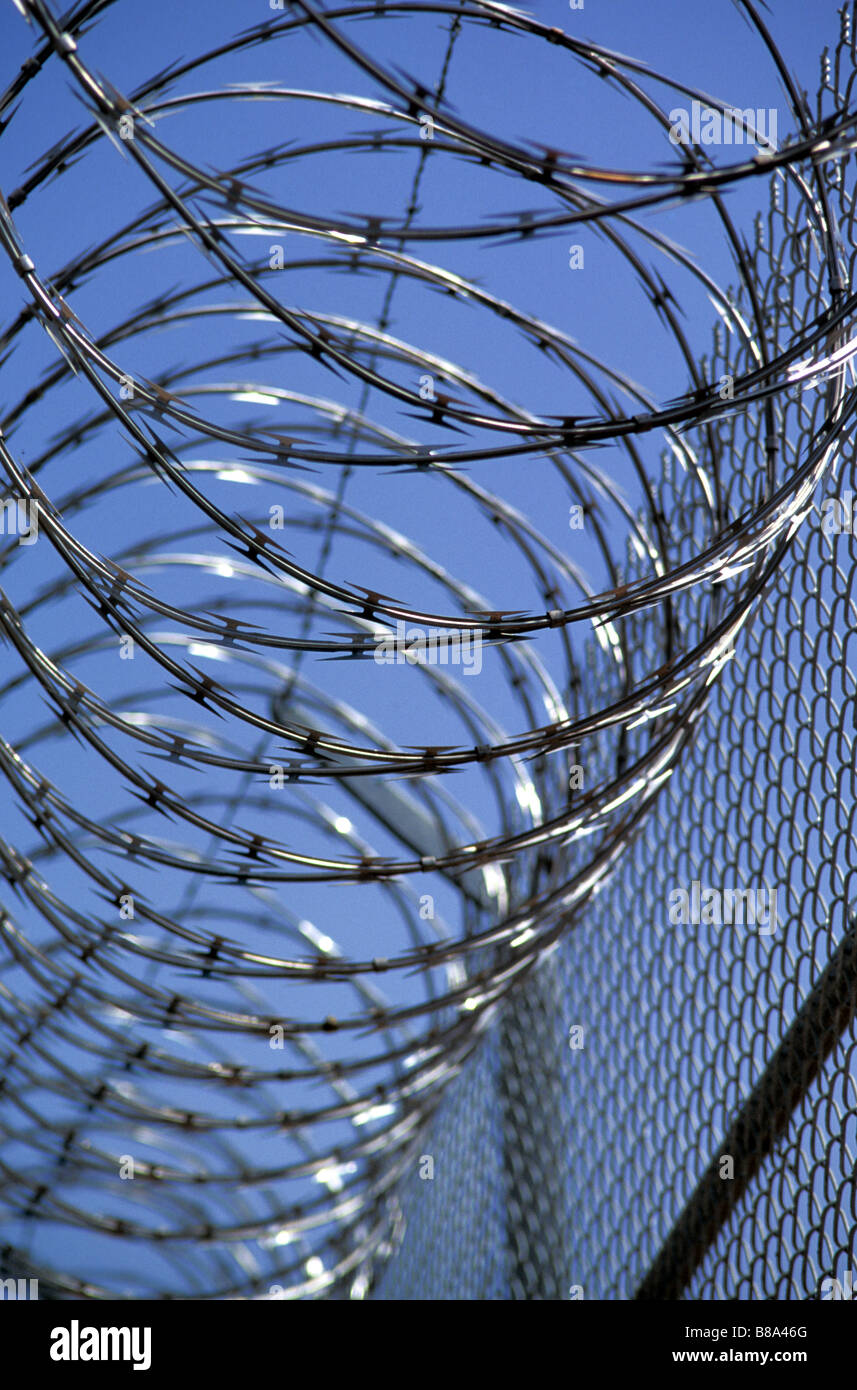 Razor Wire Fence Stock Photo - Alamy