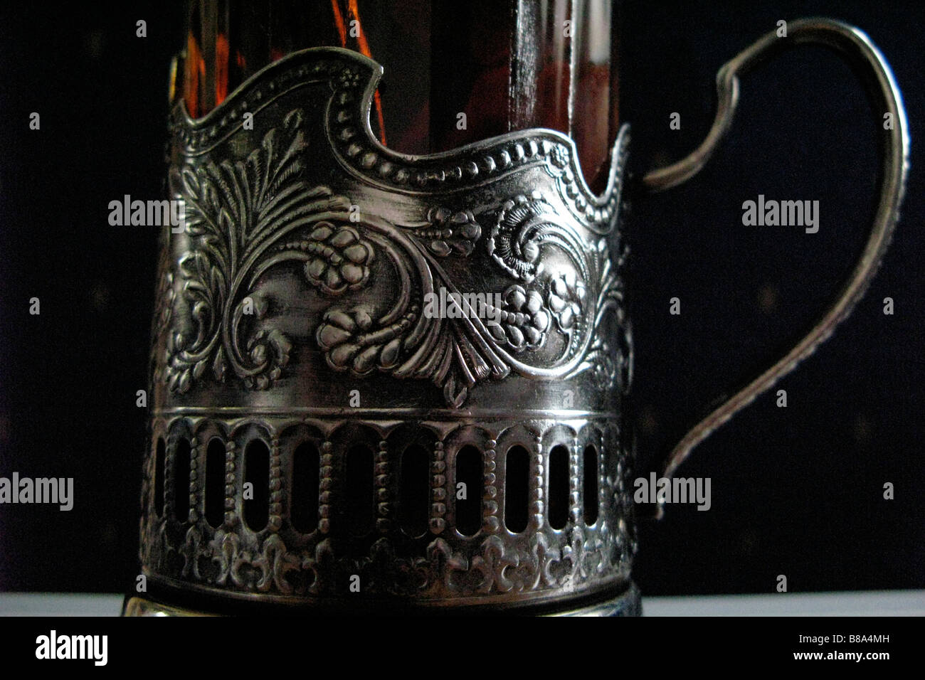 Russia,Decorated Cup for Tea on Train Stock Photo - Alamy