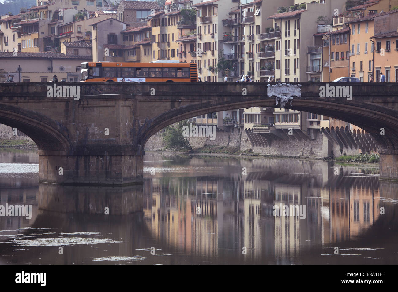 Italy,Tuscany,Florence,Arno River,Bridge,Ponte Alla Carraia Stock Photo ...