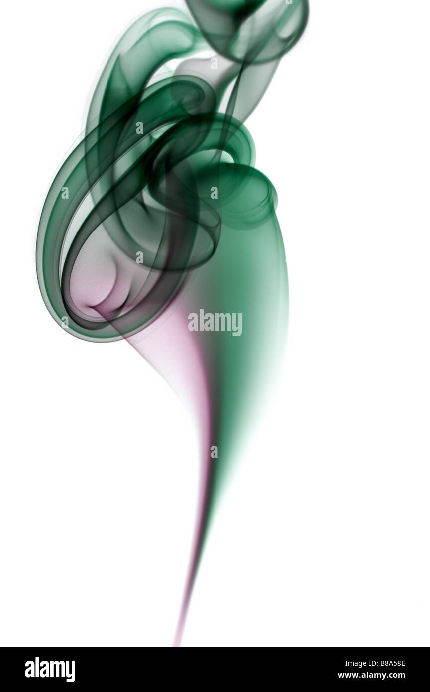 abstract smoke shapes over a white background Stock Photo - Alamy