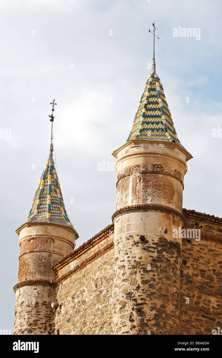 photo of towers of the castle Stock Photo - Alamy