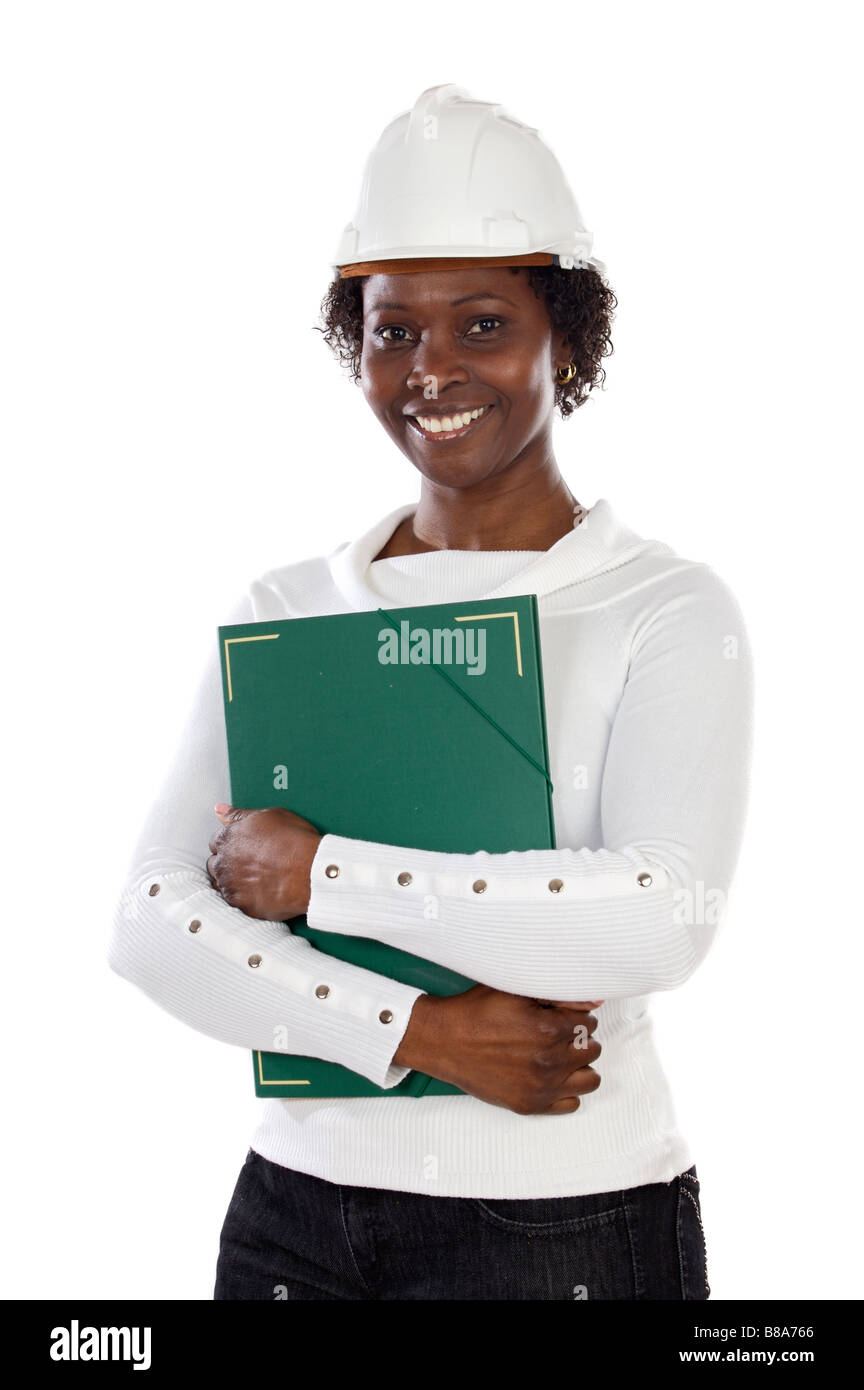 African young engineer over a white background Stock Photo - Alamy