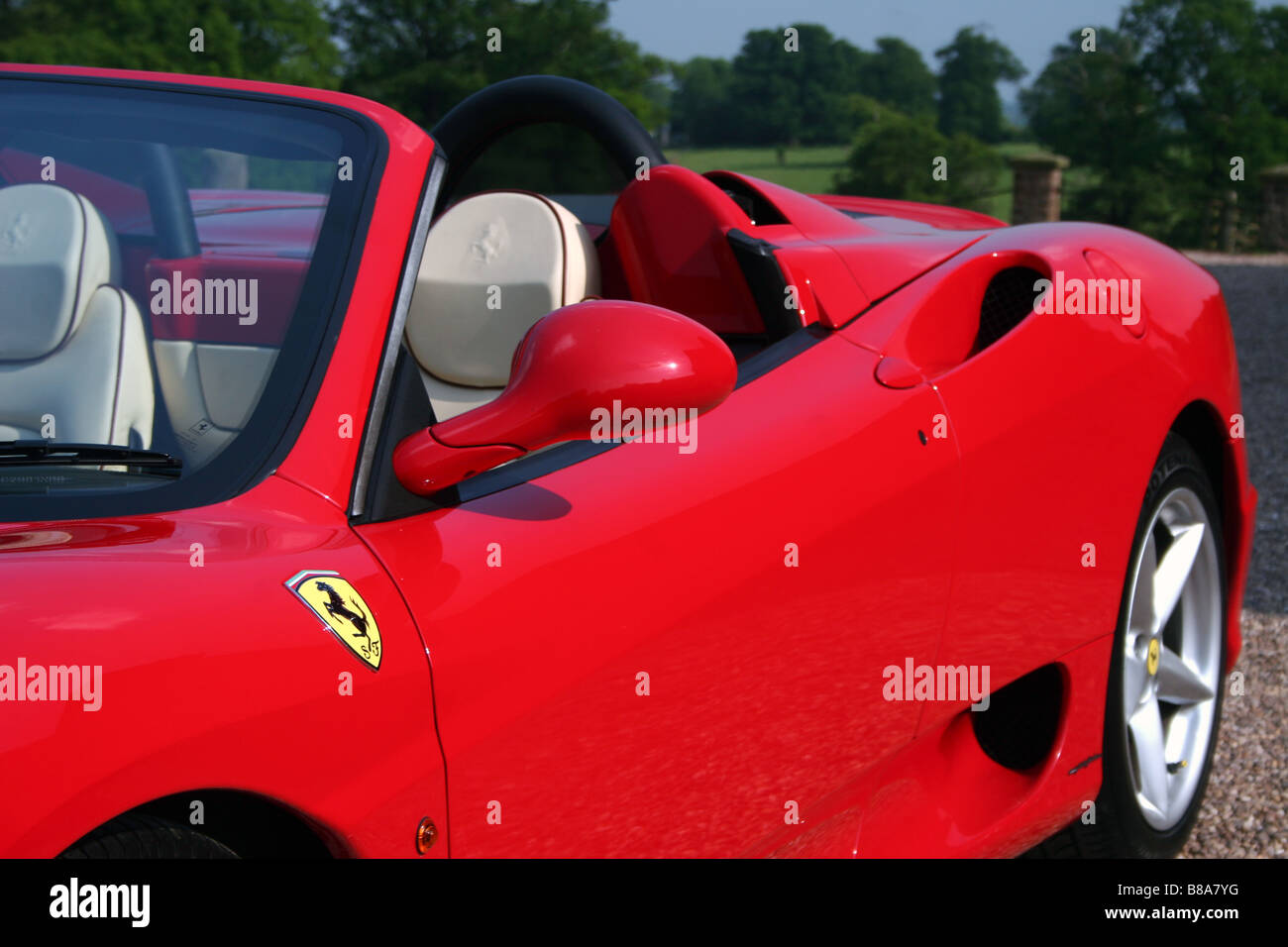 Classic red Ferrari 360 Spider F1 Stock Photo - Alamy