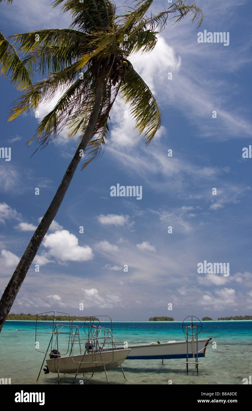 Boats on stilts in ocean Stock Photo - Alamy