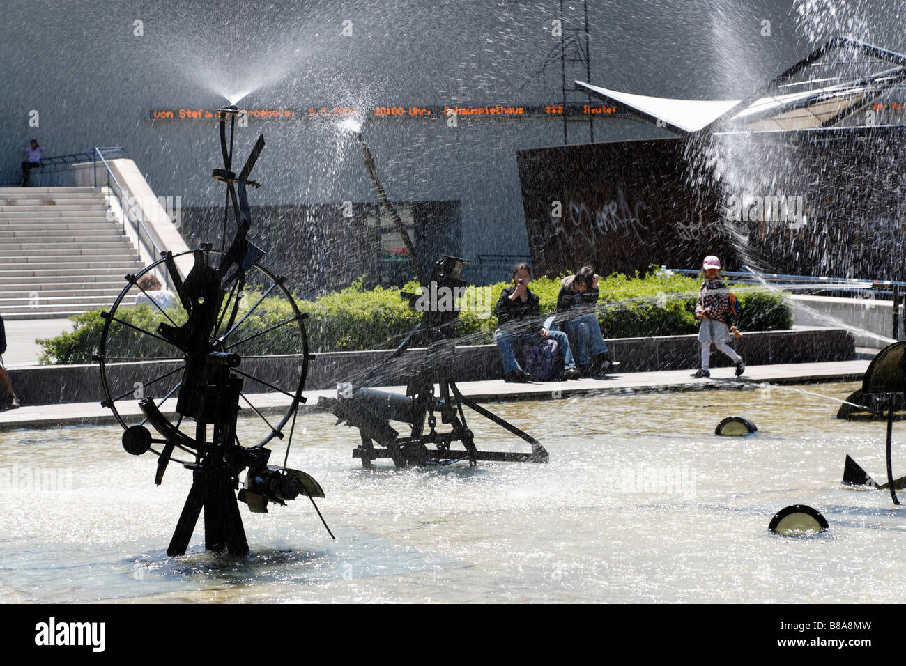 Jean Tinguely fountain carnival fountain Theaterplatz Basel Canton ...