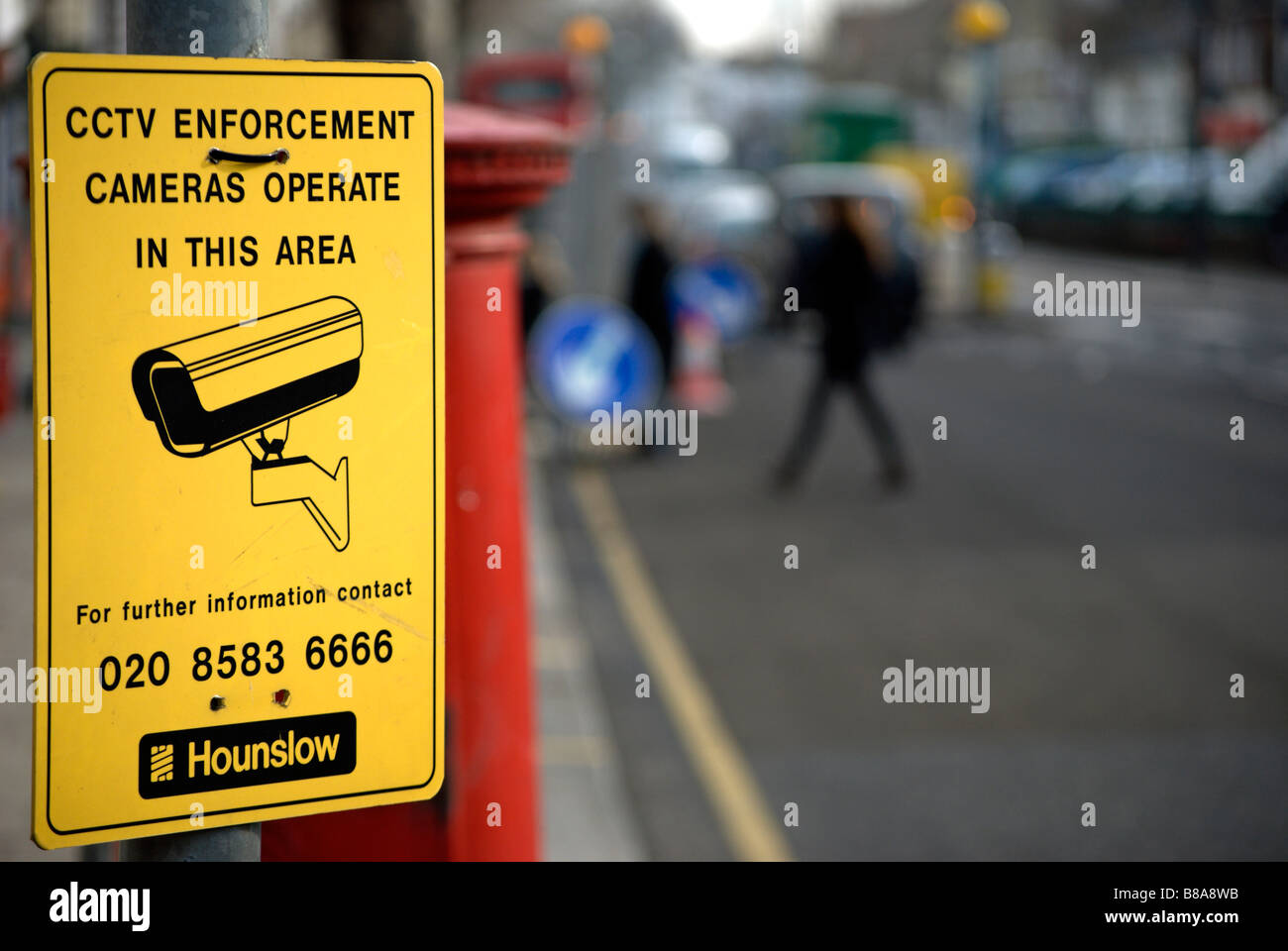 Cctv warning notice hi-res stock photography and images - Alamy