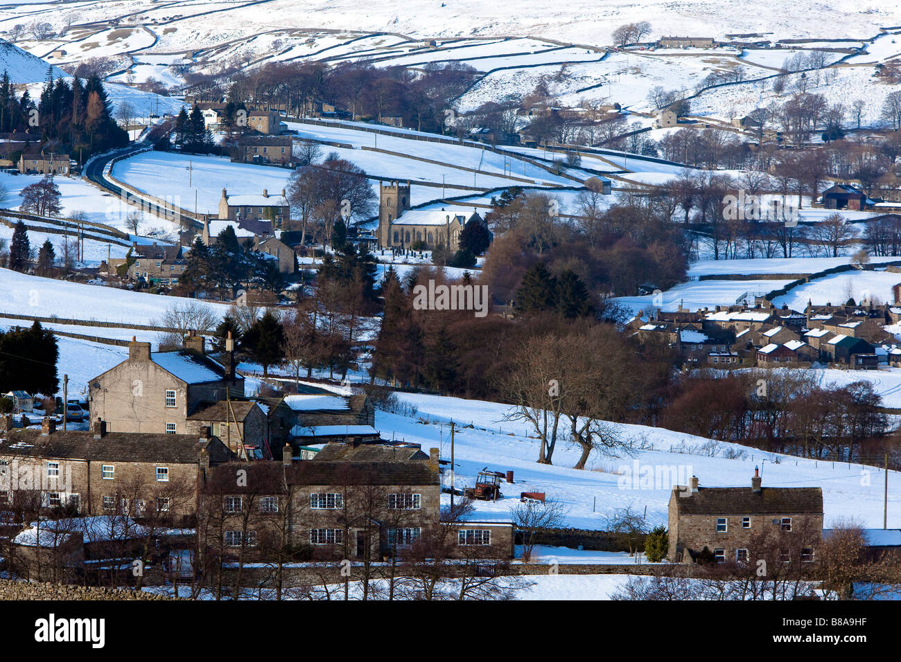 Arkengarthdale in Winter Yorkshire Dales England Stock Photo - Alamy