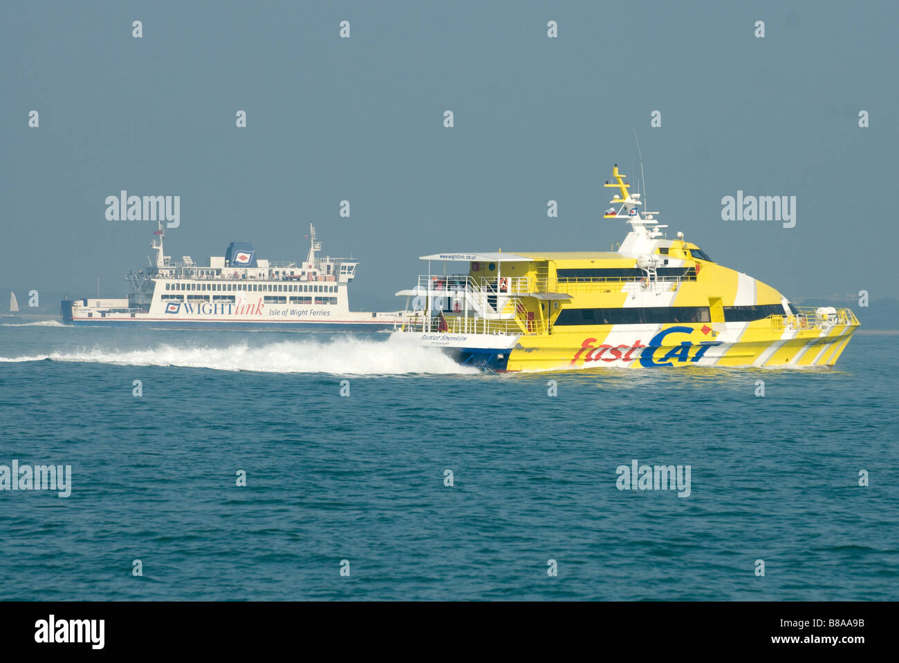 Car Ferry And Fast Cat taking passengers to and from the Isle Of Wight ...