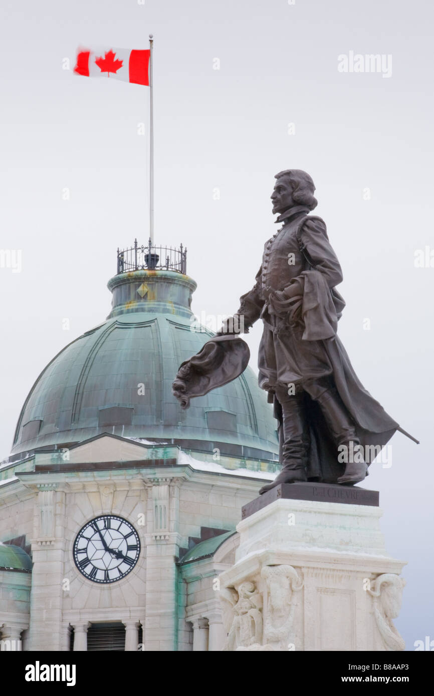 Samuel De Champlain Statue Old Town Quebec City Canada Stock Photo - Alamy