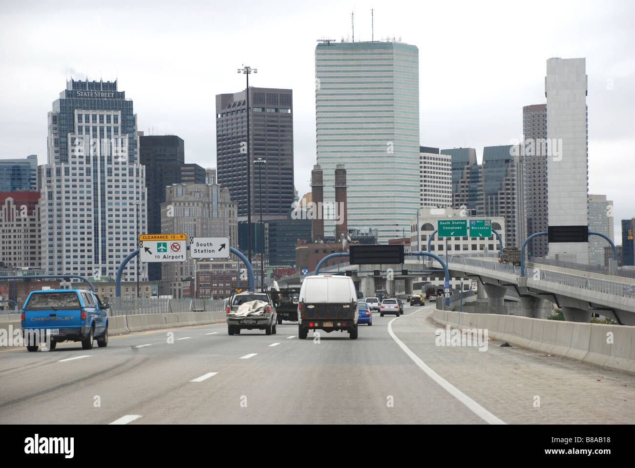 Boston Massachusetts from the Interstate Stock Photo - Alamy