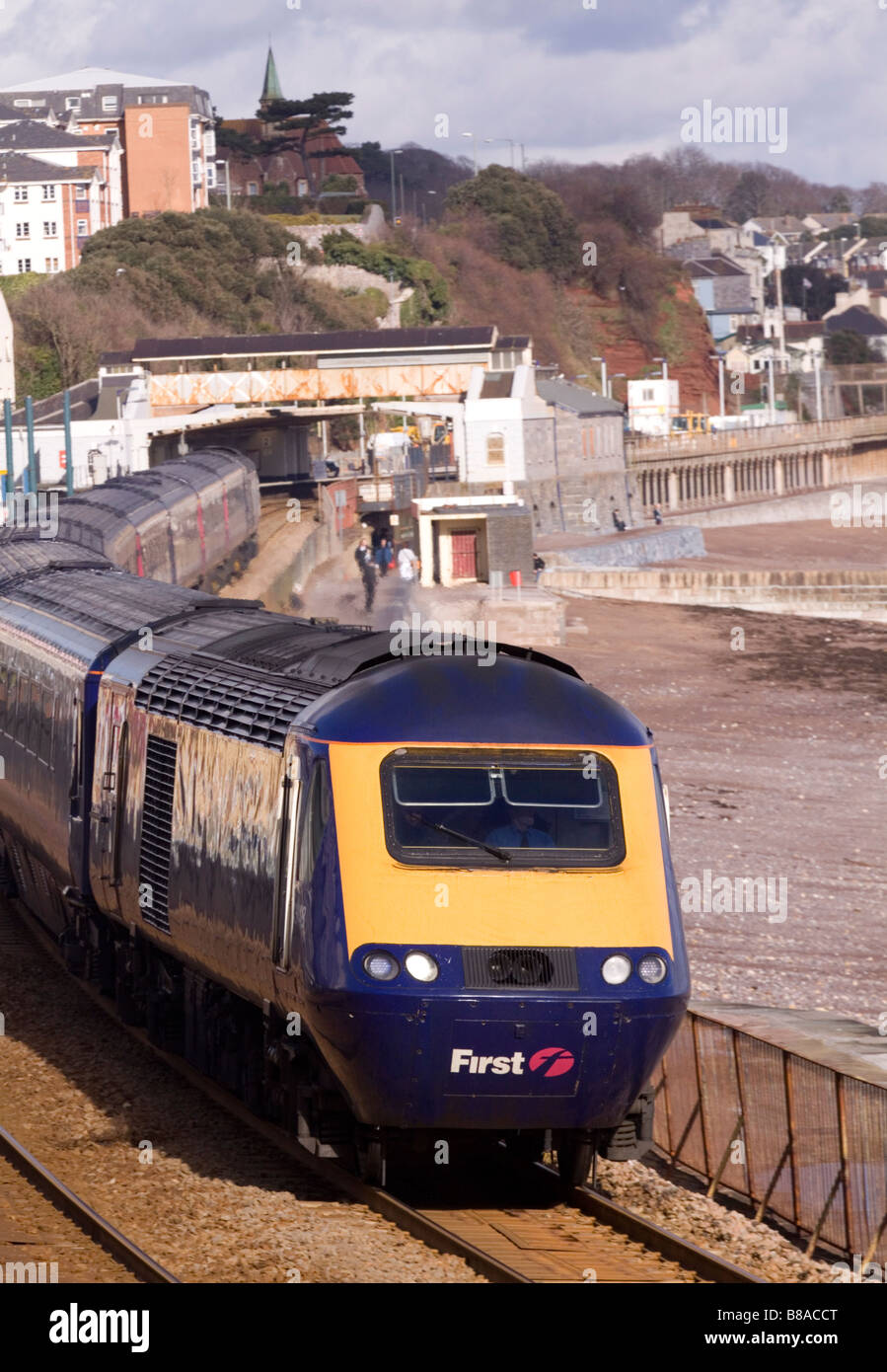 HST train leaving Dawlish station heading west Stock Photo - Alamy