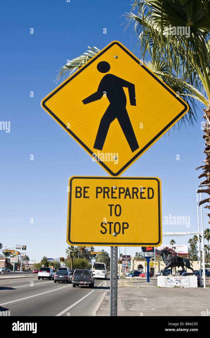 Be Prepared to stop sign in Tucson, Arizona Stock Photo - Alamy