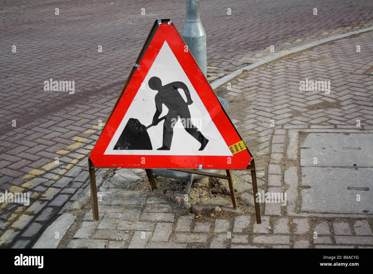 Road works road traffic sign Stock Photo - Alamy