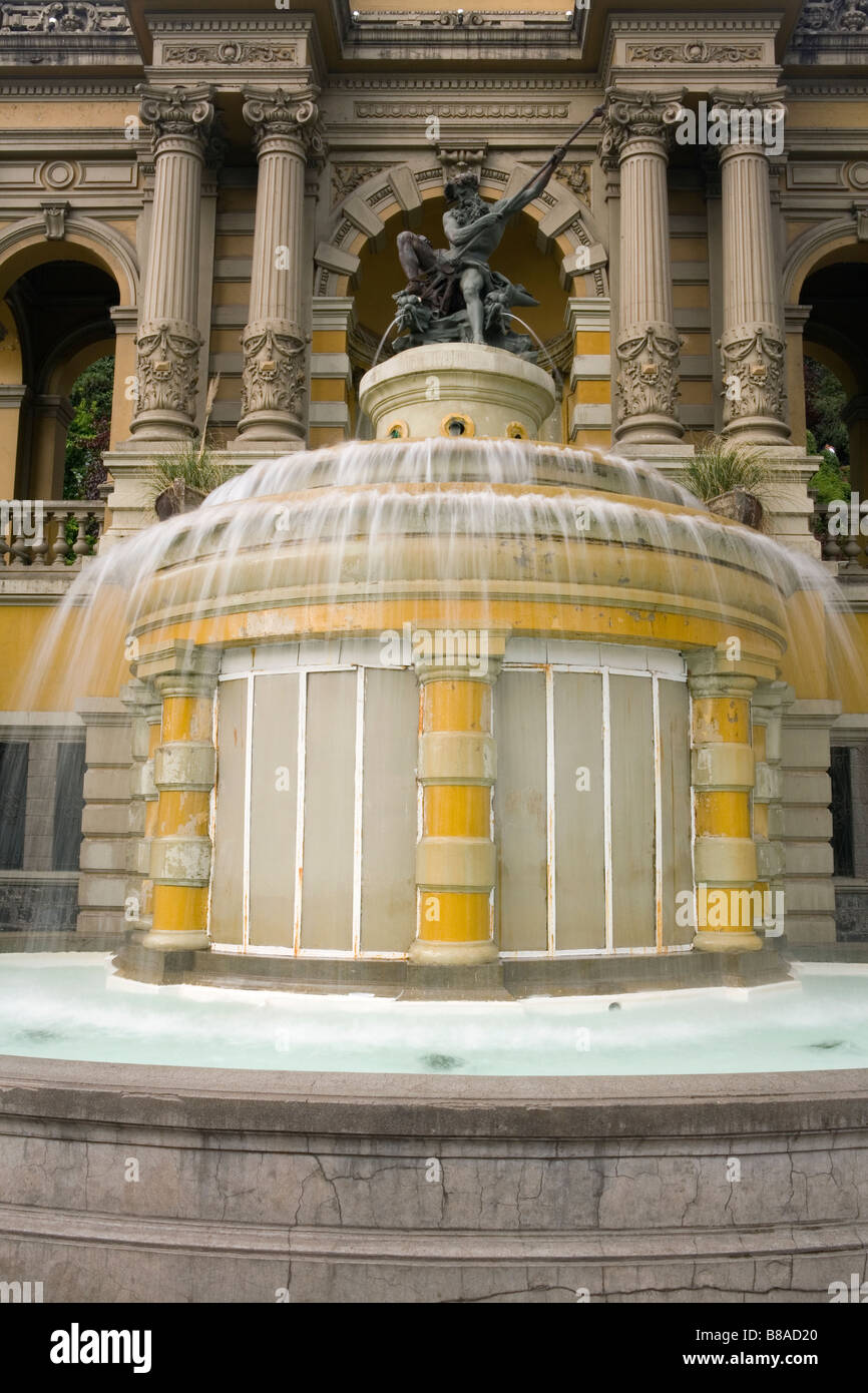 The Neptune Fountain at Santa Lucia in Santiago, Chile Stock Photo - Alamy