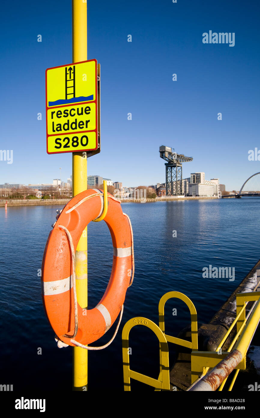 Rescue ladder at the River Clyde in Glasgow Stock Photo - Alamy