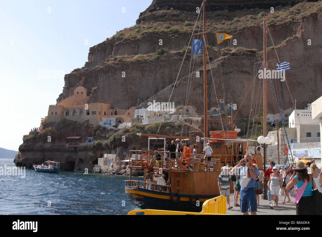 Port at Santorini Greece Stock Photo - Alamy