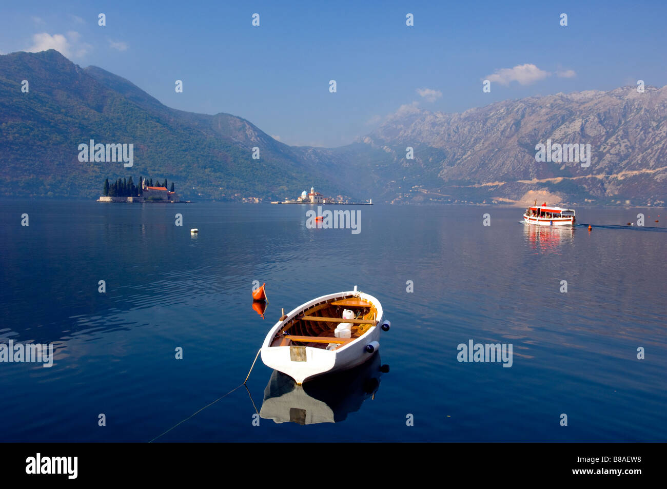 The island churches in Lake Kotor near the village of Perast Montenegro ...